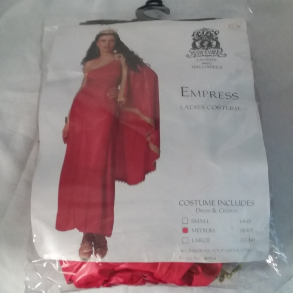 Franco | Other | Franco Empress Ladies Costume Sz Medium 8 Red Dress ...